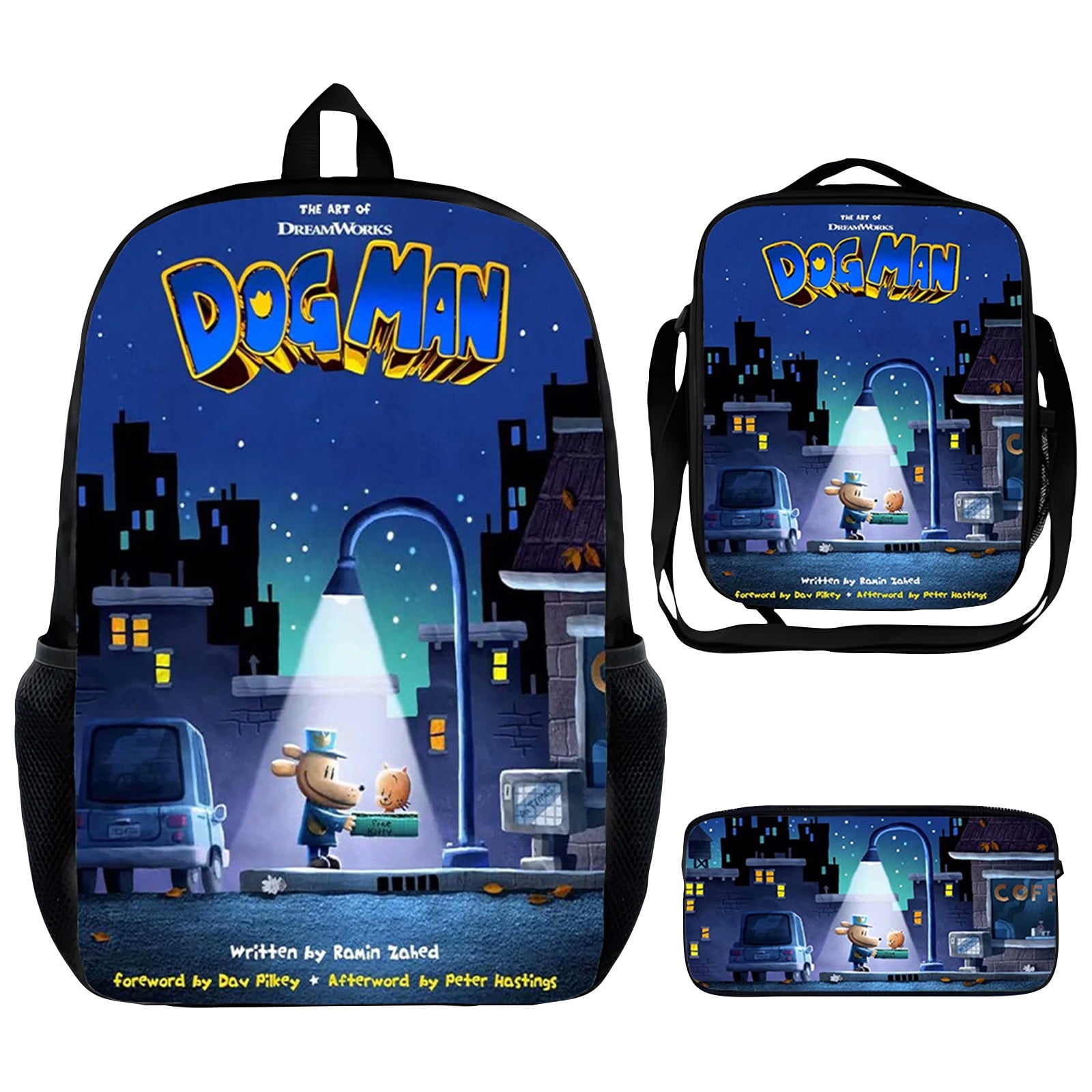 Zoytoys New Dog Man Backpack - Back to School, 3PC Large Capacity ...