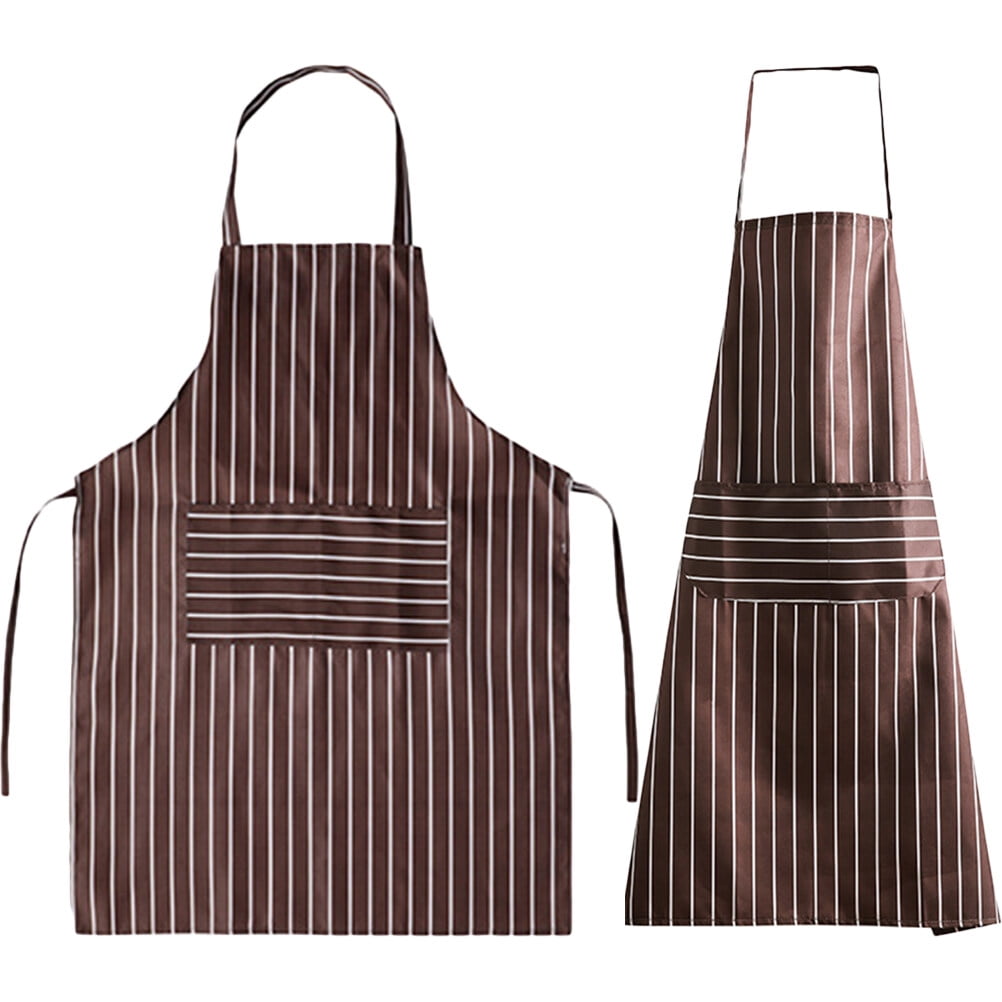 Zoyueyie 2pcs Kitchen Apron with Pocket Oil Proof Cooking Apron Striped ...