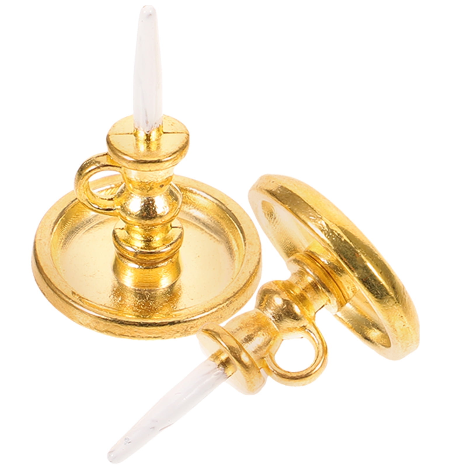 Zoyueyie 2pcs Miniature Candle Holders Tiny House Candlesticks Mini ...