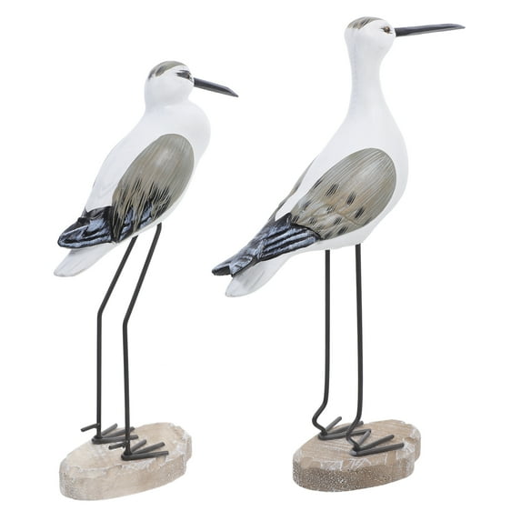 Zoyueyie 2pcs Wooden Figurine Bird Figurine Set Nautical Statues ...