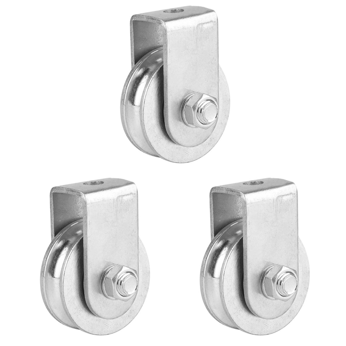 Zoyueyie 3pcs Single Wheel Pulley Hoist Pulley Steel Loading Pulley ...