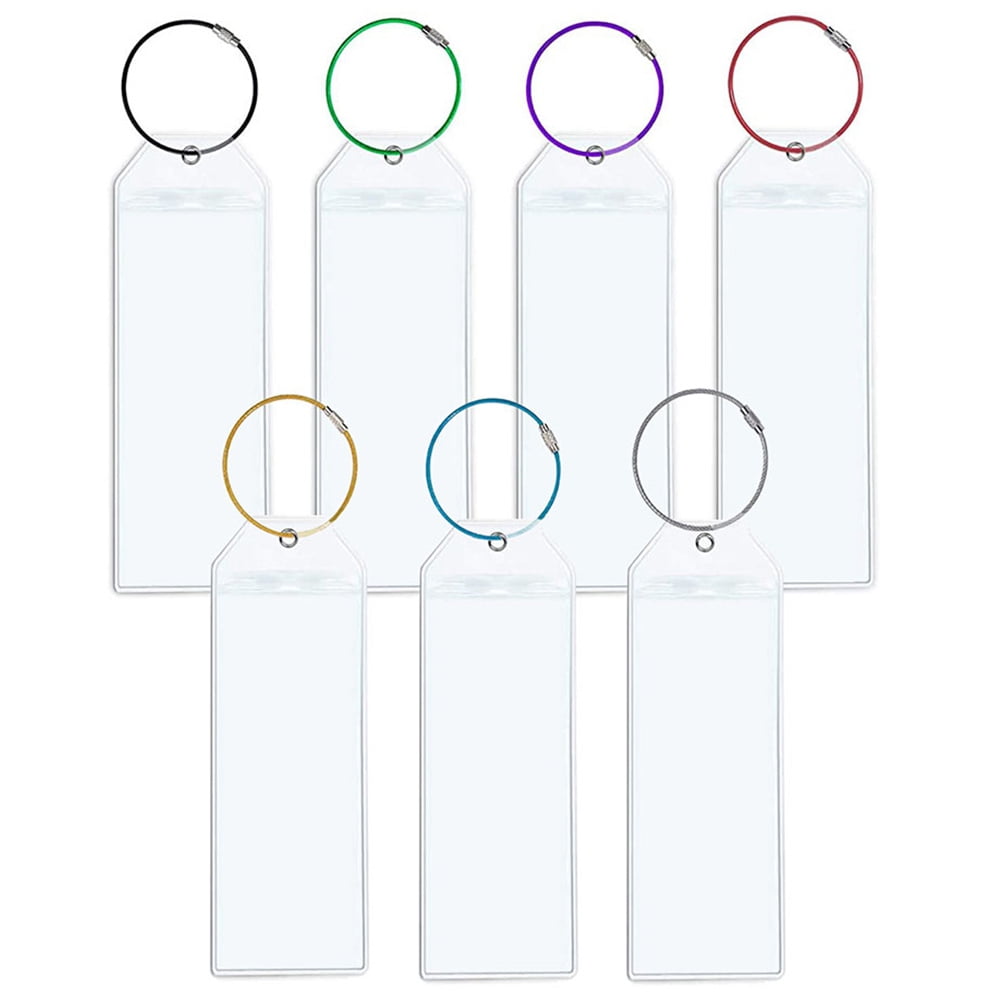 Zoyueyie 7pcs Portable Luggage Tags Pvc Case Baggage Tags Travel ...