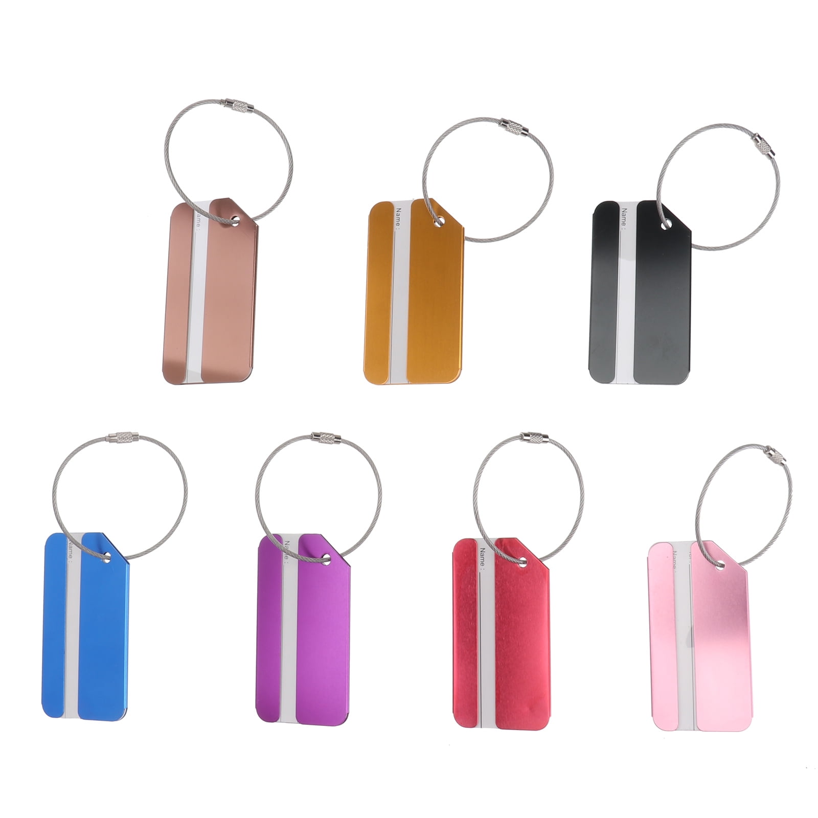 Zoyueyie 7pcs/Set Aluminum Luggage Tags Multicolour Fashion Baggage Tag ...