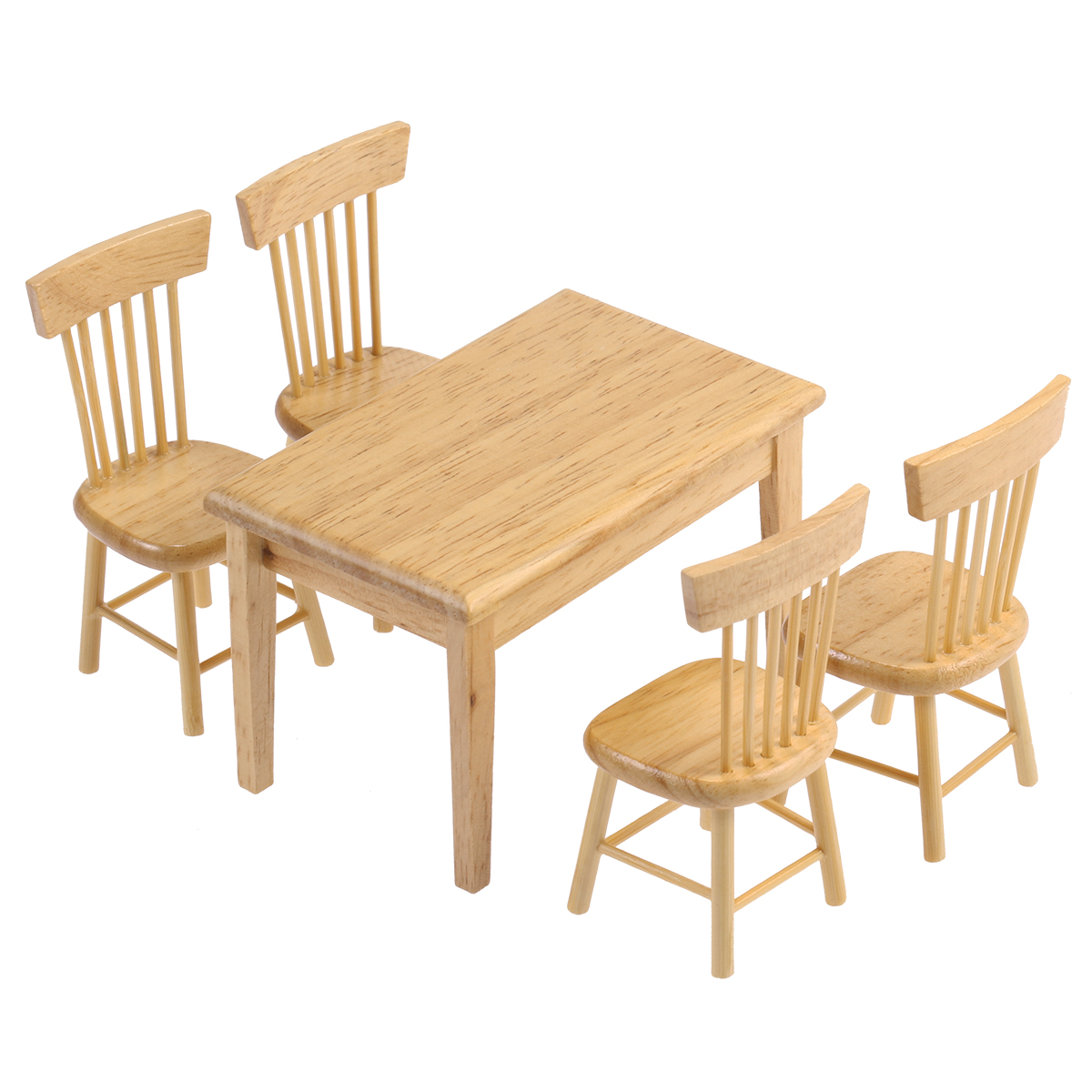 Zoyueyie Miniature Dining Table Chair Set, 1: 12 Miniature Furniture ...