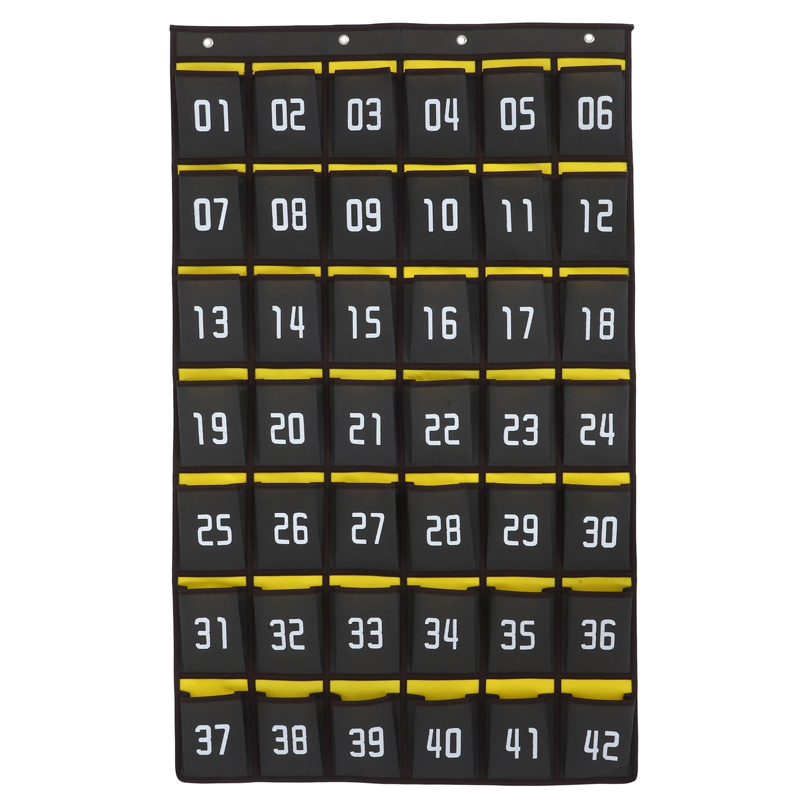 Zoyueyie Numbered Pocket Chart- Classroom Sundries Closet Pocket Chart ...
