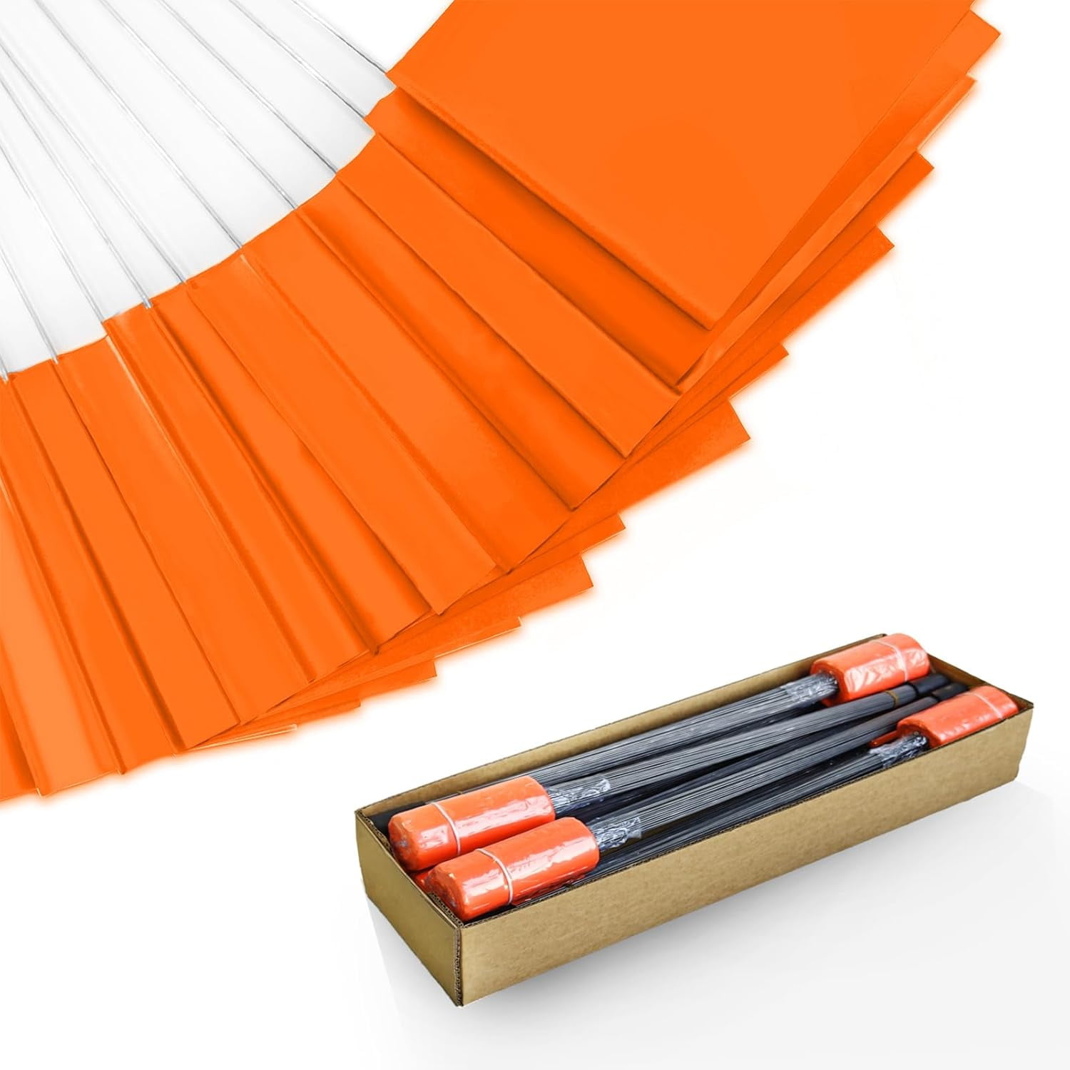 Zozen 30x5x4 Inch/1000Pack, Extended Flag Pole Marking Flags ...