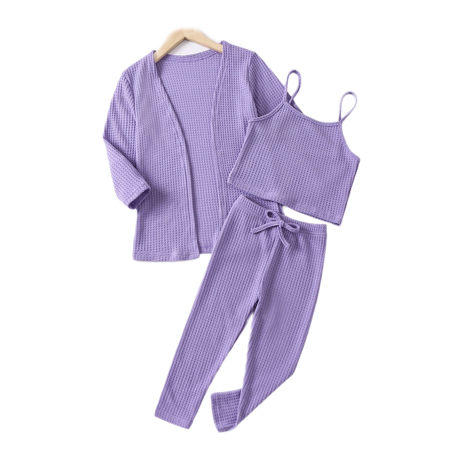 Zpanxa Baby Girl Clothes Outfits, Loungewear Pajamas Knit Camisole Top ...