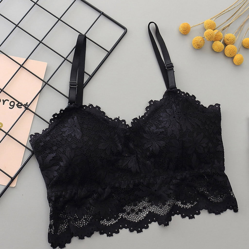 Zpanxa Bras for Women Sexy Women Lace Thin Wrapped Chest Bra Strap Vest ...