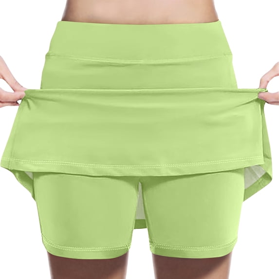 Zpanxa Girls Summer Clothes Girls' High Waist A-Line Loose Fake Two ...