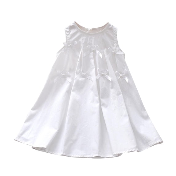 Zpanxa Kids Eyelet Embroidery Dress, Girls Ruffle Sleeve Sundress with ...