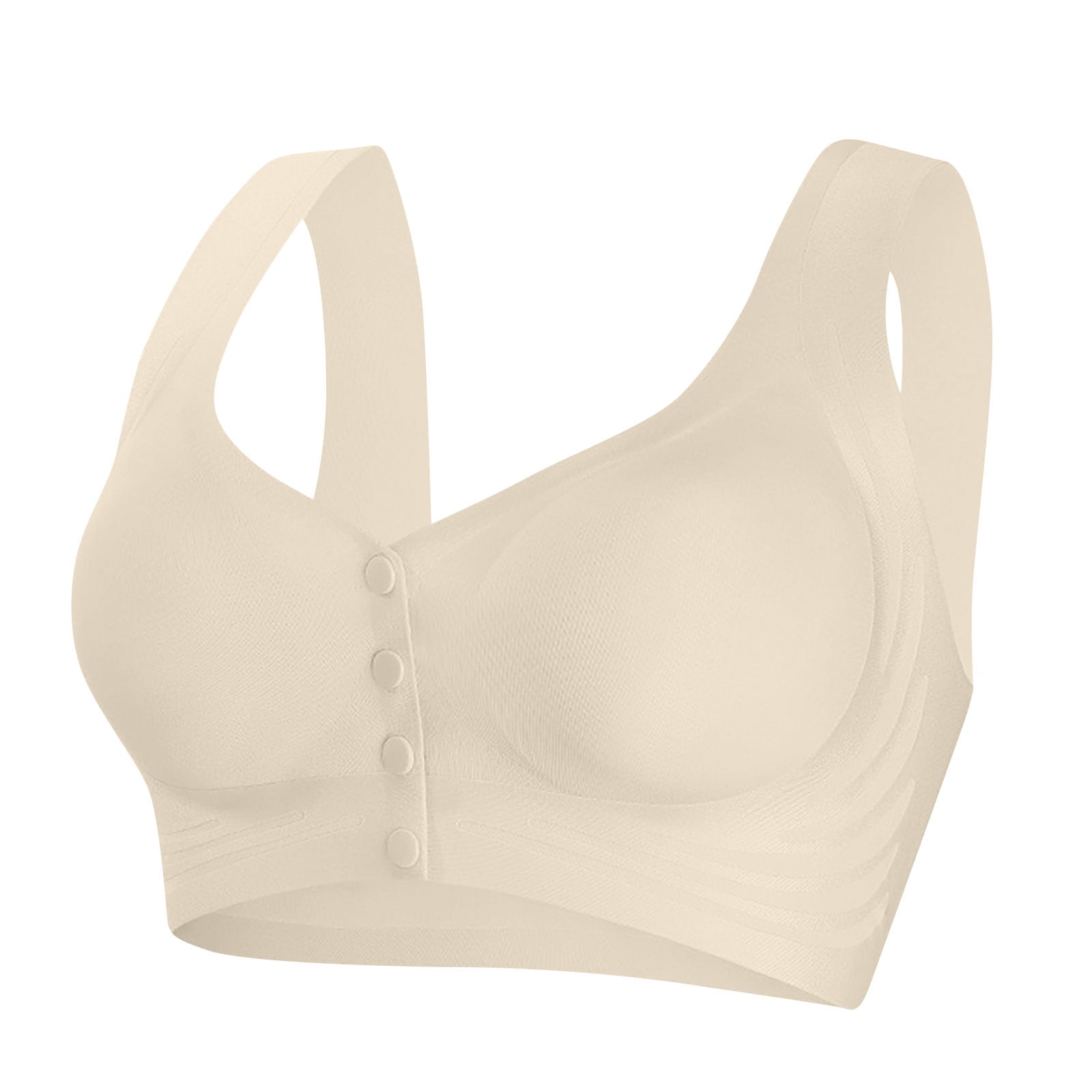 Zpanxa Plus Size Front Closure Wireless Bra for Women Seamless Non ...