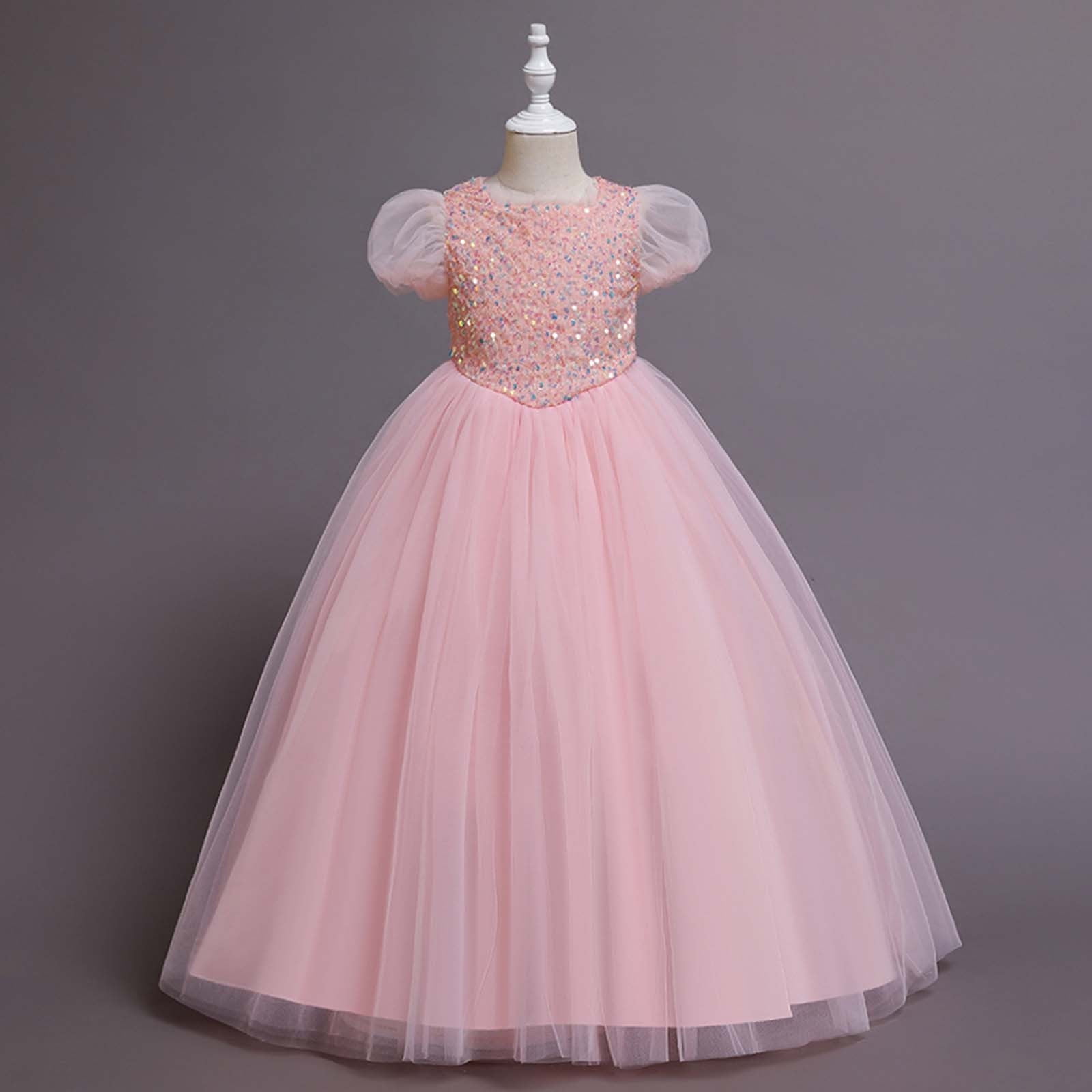 Zpanxa Toddler Girls Princess Dress, Little Girls Party Wedding Formal ...