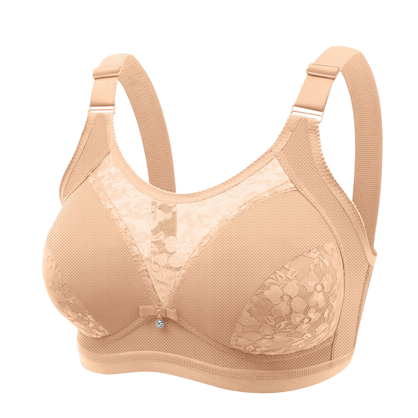 Zpanxa Women's Solid Color Everyday Bra, Wirefree Seamless Light ...