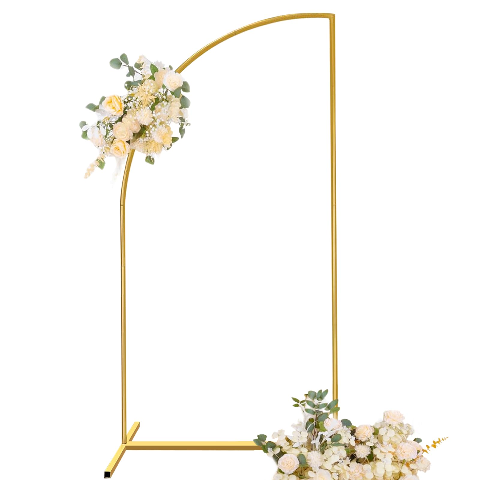 ZpigToor 6FT Half Moon Arch Backdrop Stand Metal Half Arch Balloon ...