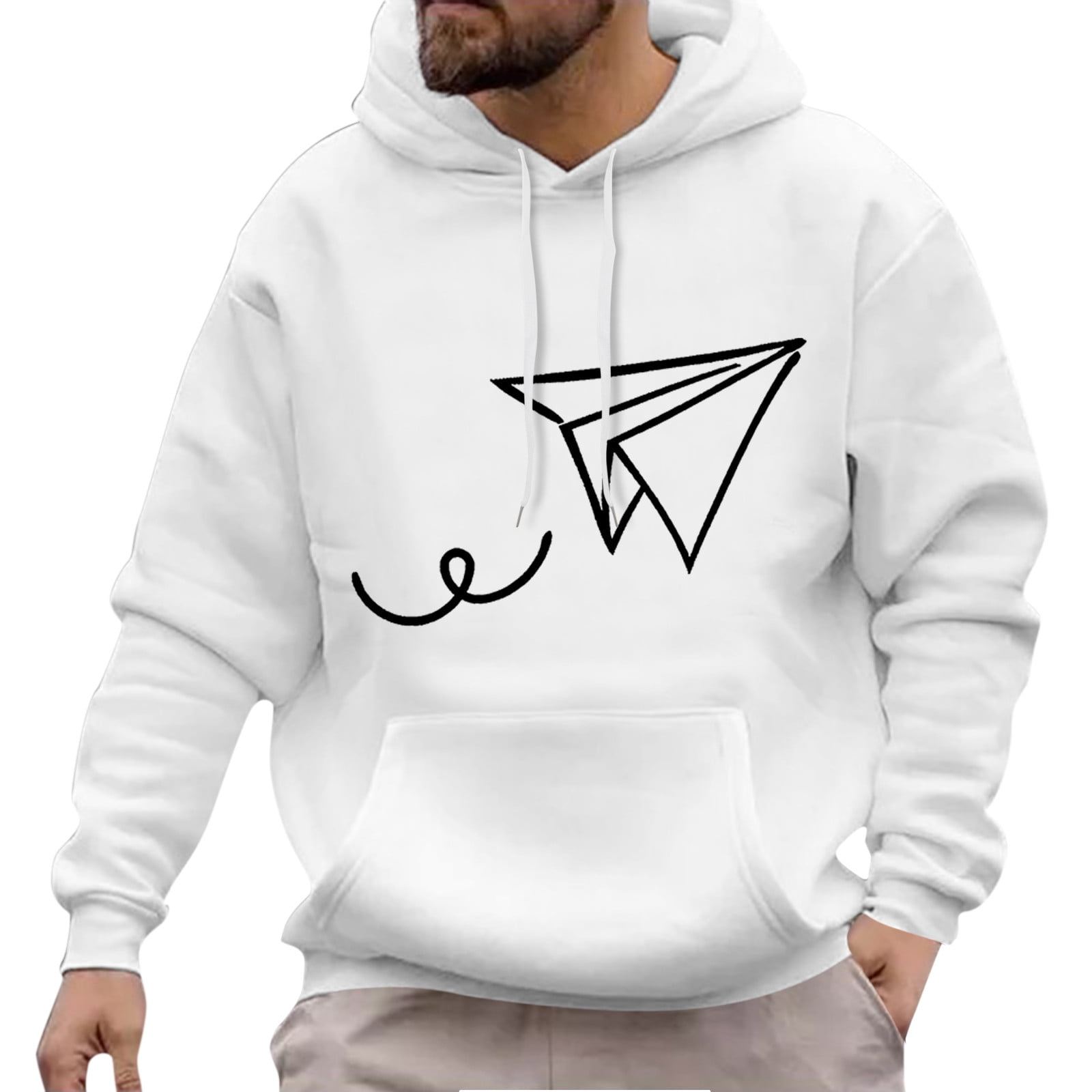 Zrbywb Casual Loose Men's Hooded Sweatshirts Male Autumn Winter Casual ...