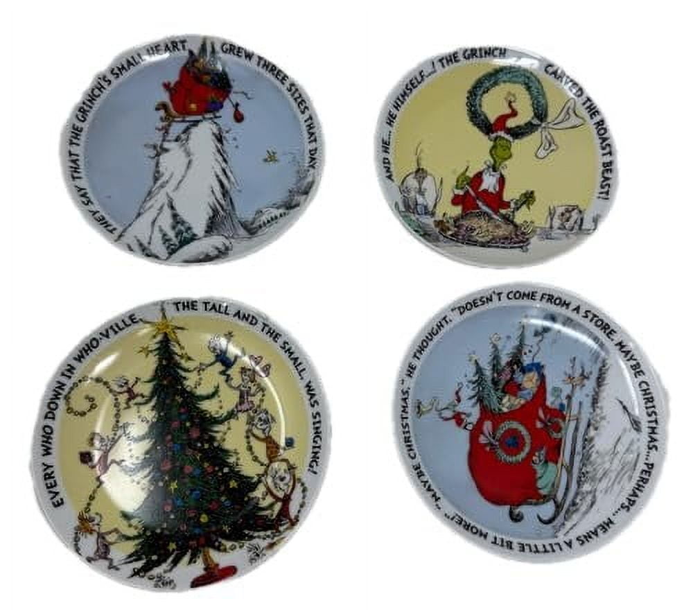 Zrike Brands Dr. Seuss Grinch Who Stole Christmas Dinnerware 6" Ceramic ...