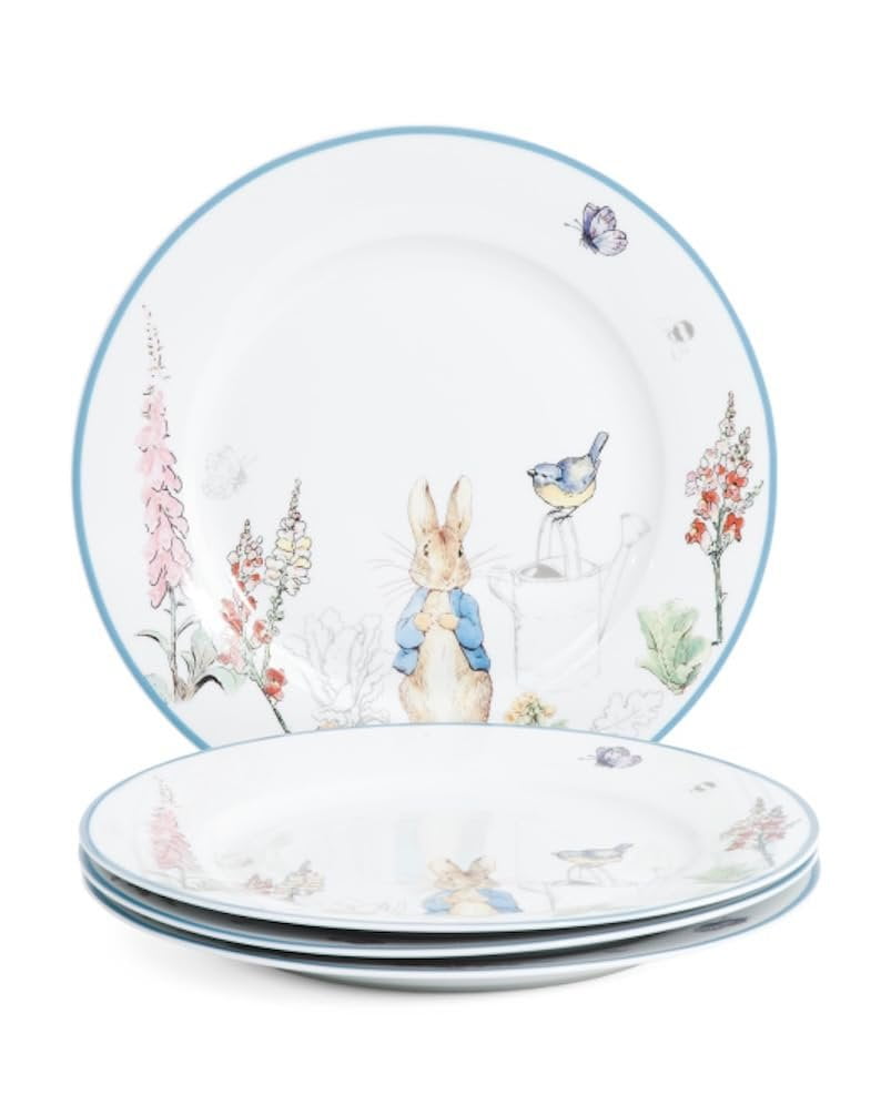 Zrike Brands Peter Easter Rabbit Dinner Plates, Porcelain, 10.5 inch ...