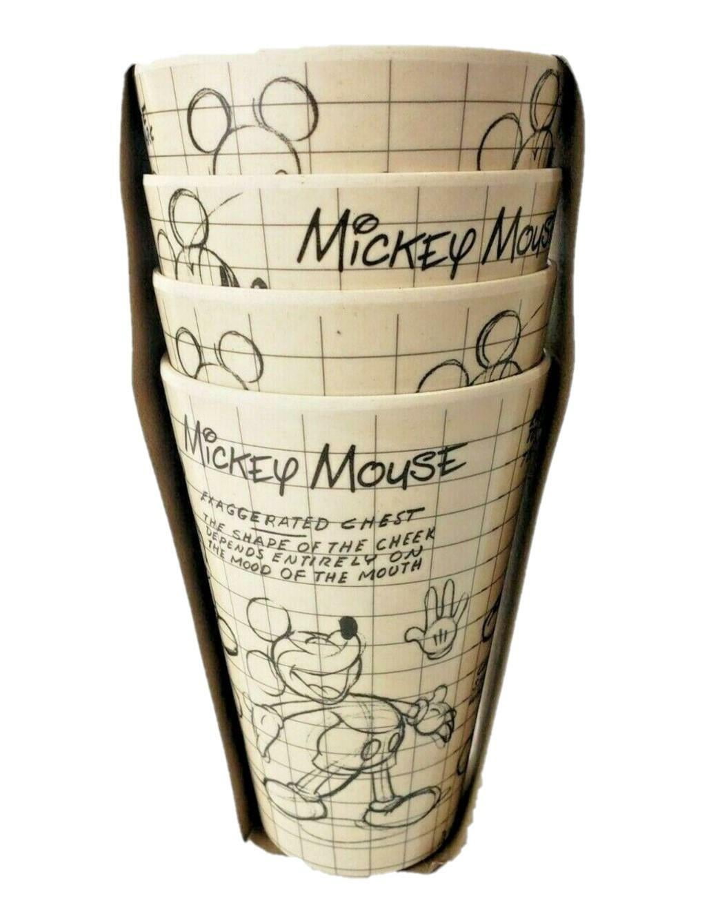 Zrike Disney Sketchbook Mickey Mouse Bamboo Cups Set of 4 - Walmart.com