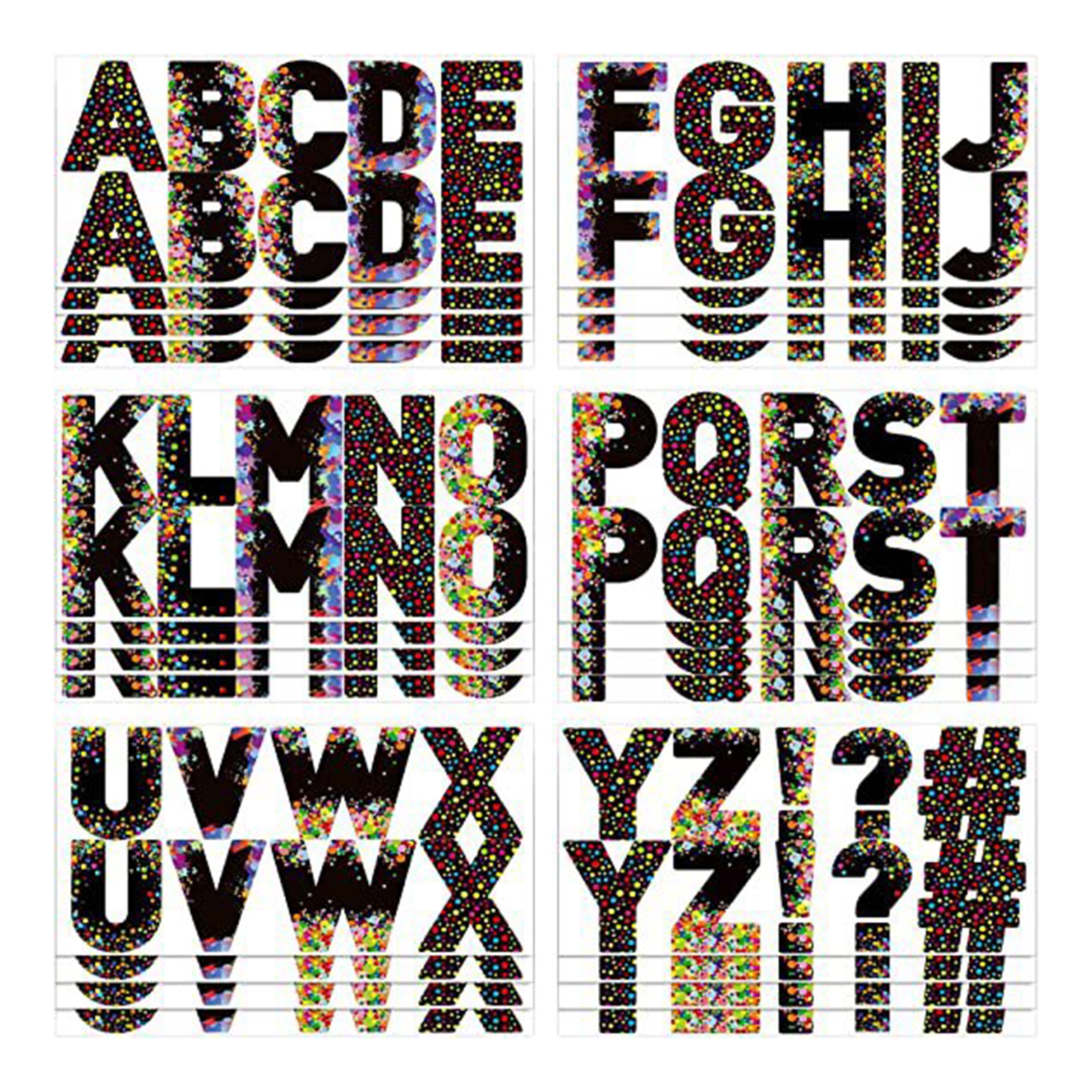 Zruodwans Bulletin Board Alphabet Stickers 24 Sheets Alphabet Stickers ...