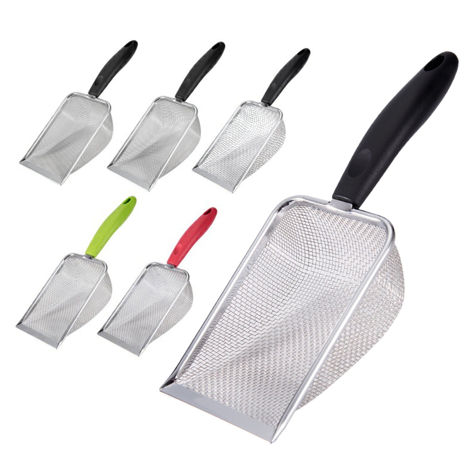 Zruodwans Cat Litter Scoop Stainless Steel Mesh Scooper Long Handle ...