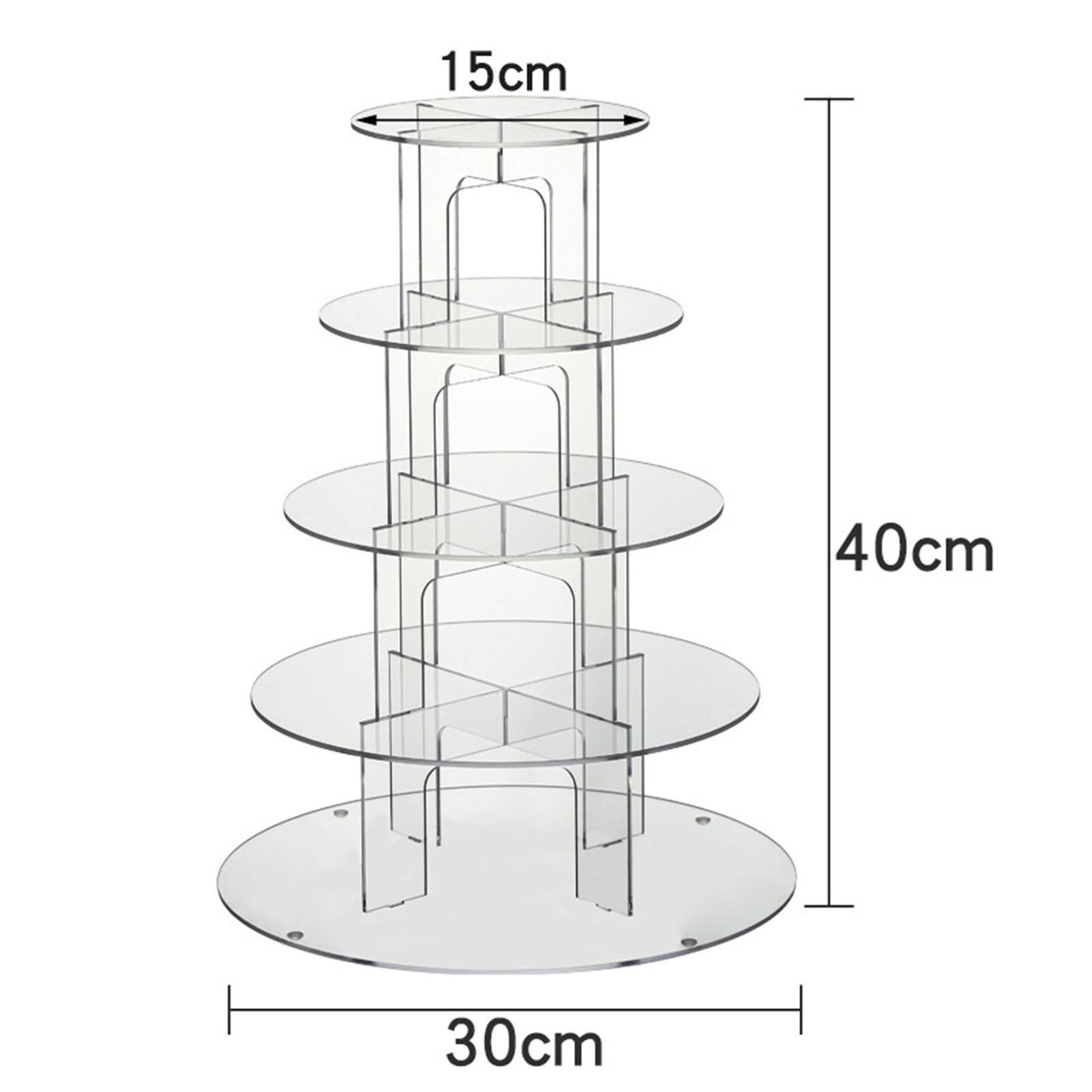 Zruodwans Dessert Bakery Stand Round Cake Stand Transparent Acrylic ...