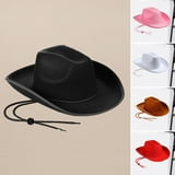 Zruodwans Hemming Wide Brim Floppy Hat Adjustable Western Cowboy ...