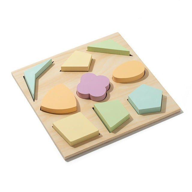 Zruodwans Rounded Corner Puzzle Geometric Shape Puzzle Safe Educational ...