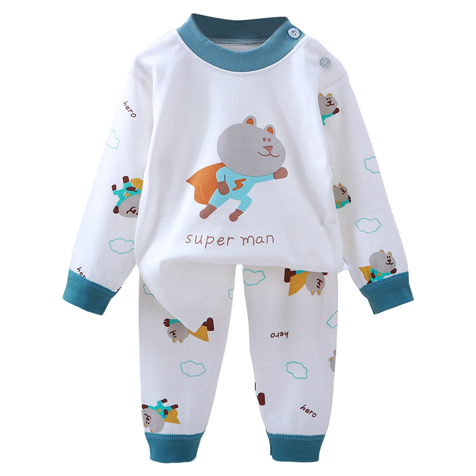Zshosam 2 Piece Baby Pajamas Boy Baby Pajamas Set Shirt and Pants ...