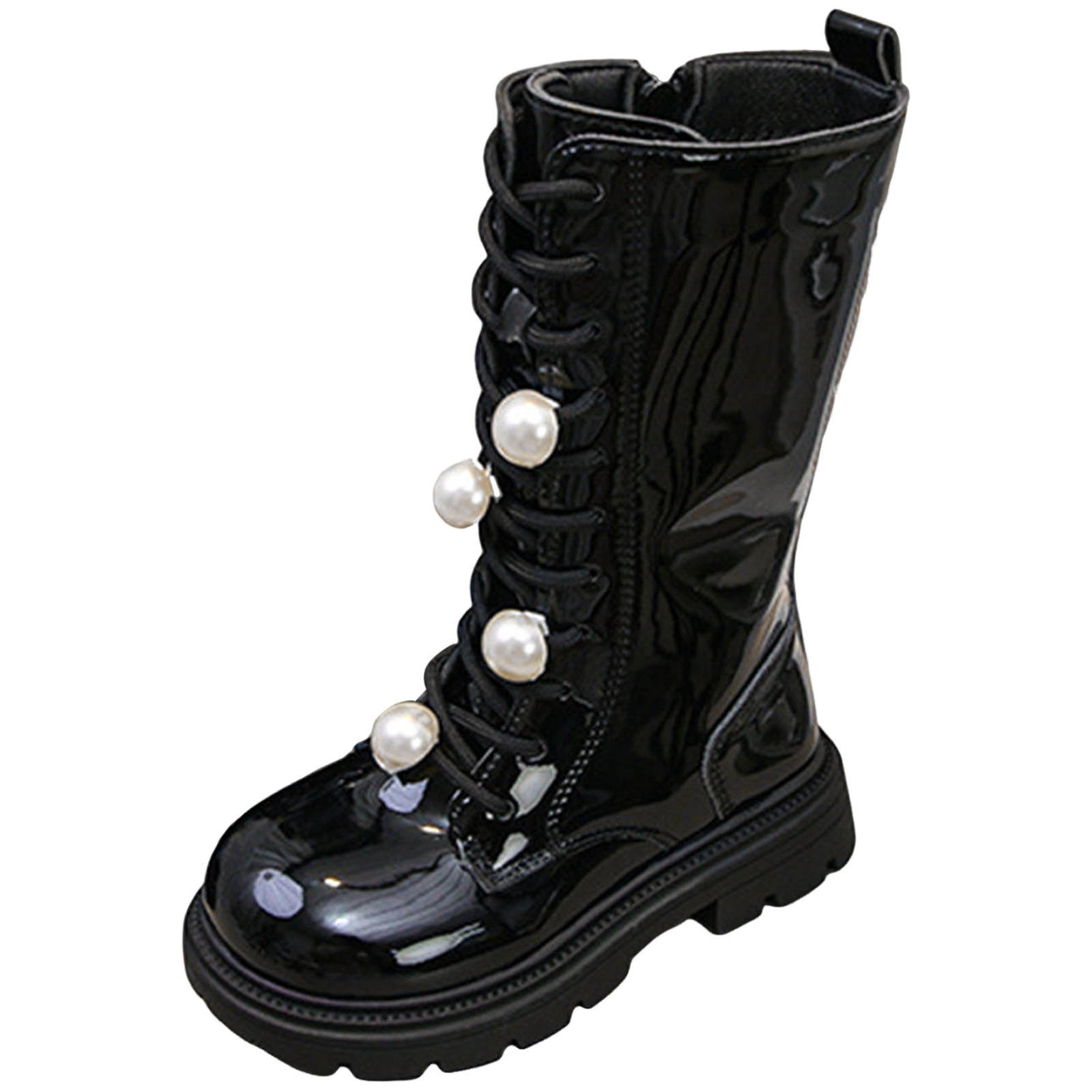 Zshosam Big Girls Combat Boots Girls Boots Lace Up Non-slip Booties ...
