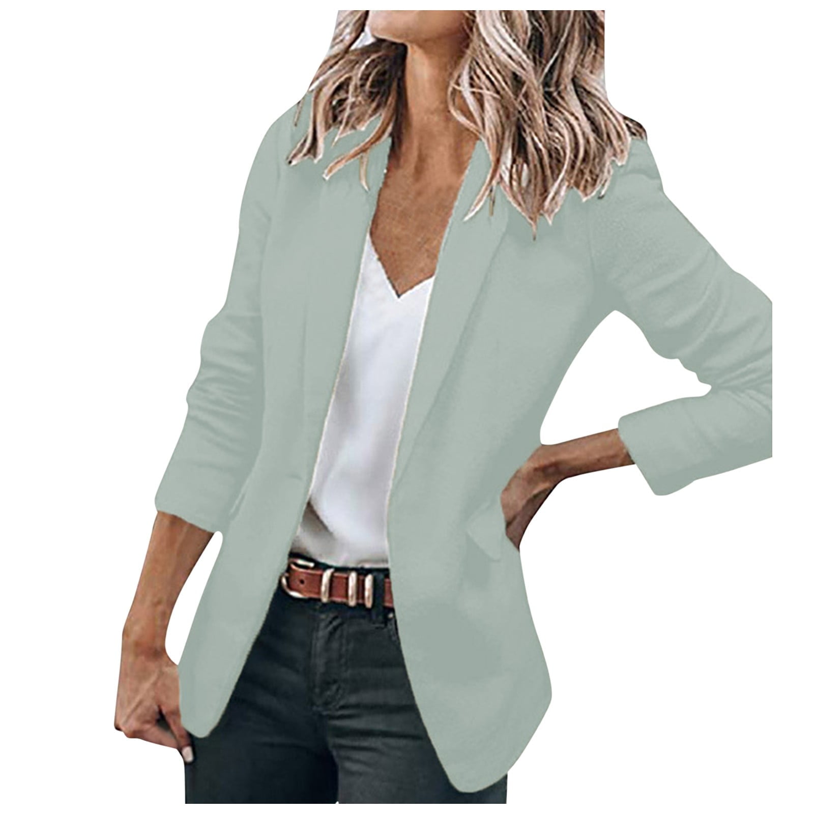 Zshosam Blazers for Women Business Casual Plus Size Buttons Jackets ...