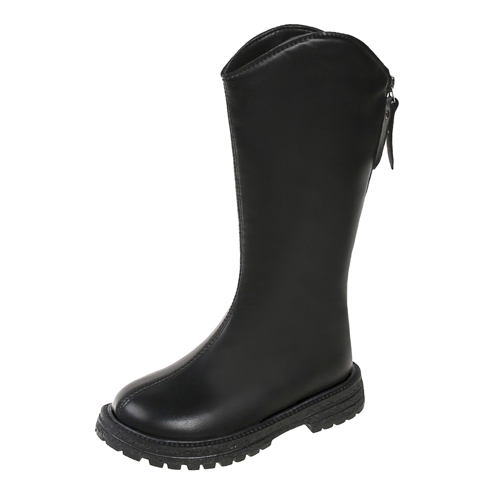 Zshosam Boots Girls Girls Knee High Boots Kids Fashion Low Heel Side ...