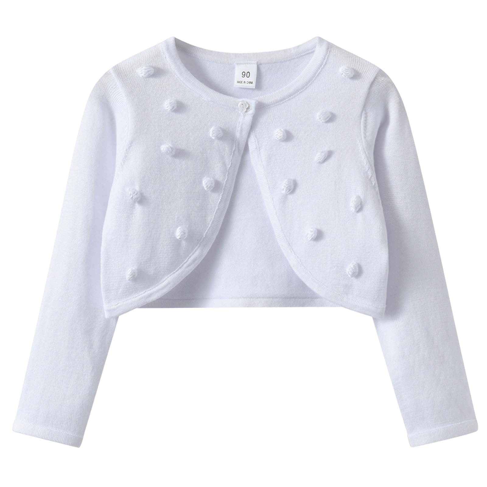 Zshosam Girls Cardigans Girls Cardigans Kids Casual Sleeve Open Front ...