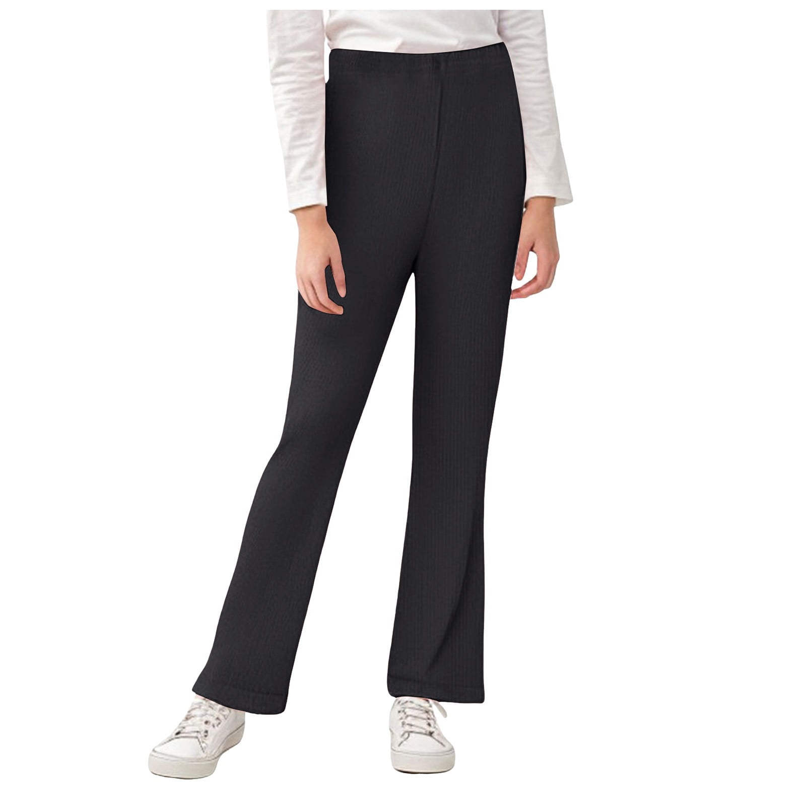 Zshosam Girls High Waisted Uniform Pants Kids Wide Leg Dress Pants ...