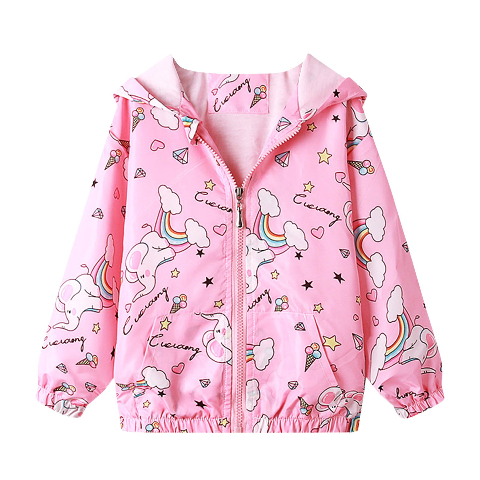 Zshosam Girls Zip Up Hoodie Fleece Lined Hooded Jacket Girls Active ...