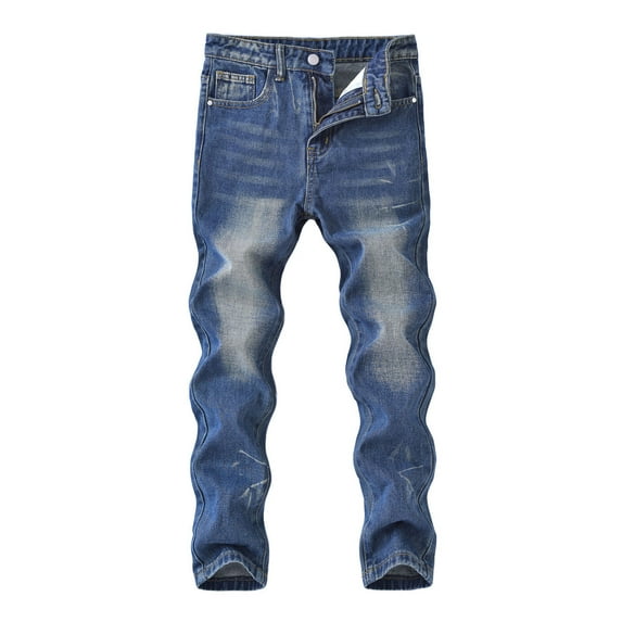Zshosam Jeans for Kids Boys Straight Toddler Elastic Printed Jeans ...