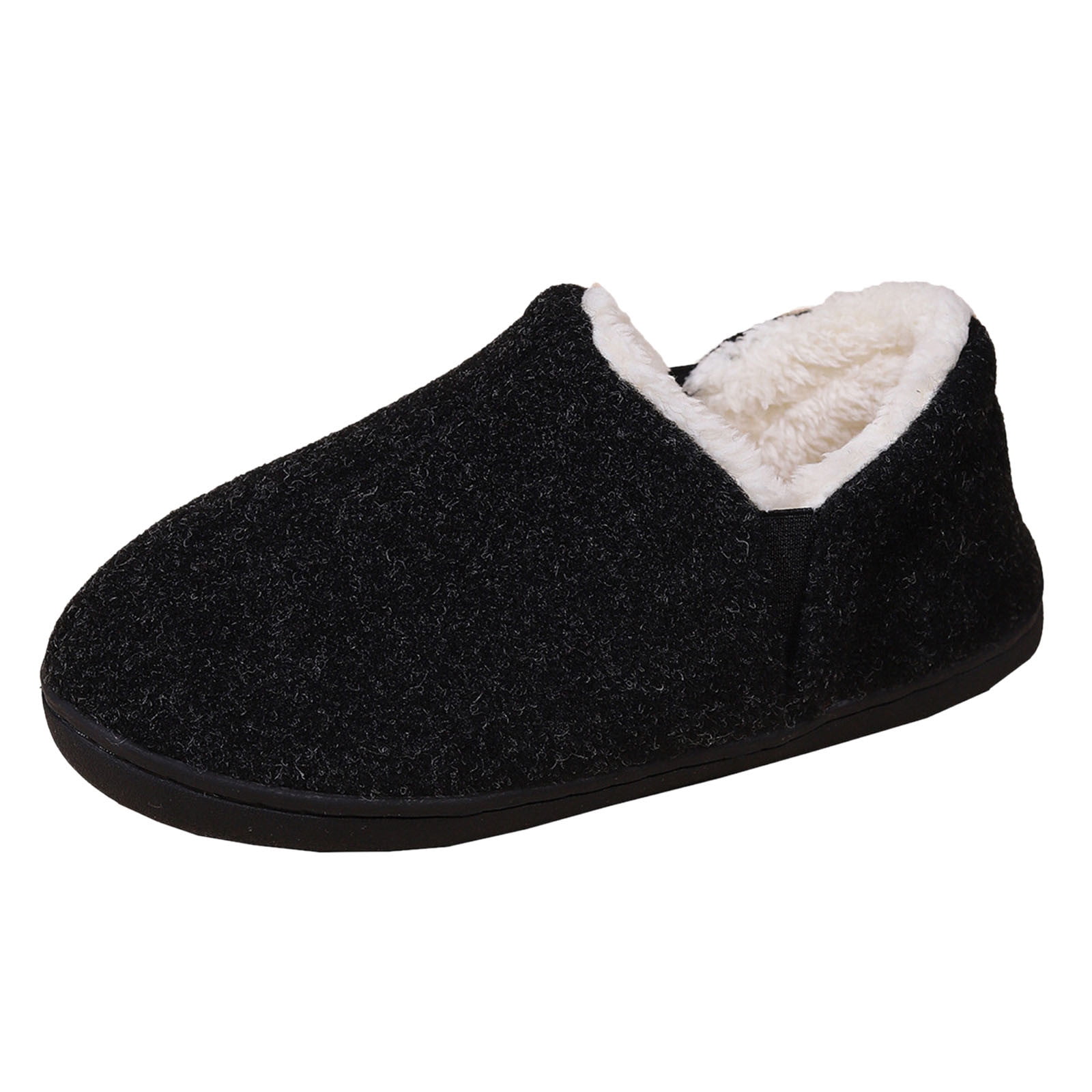 Zshosam Men's Fuzzy Slippers Comfy Memory Foam House Shoes Slip-On Warm ...