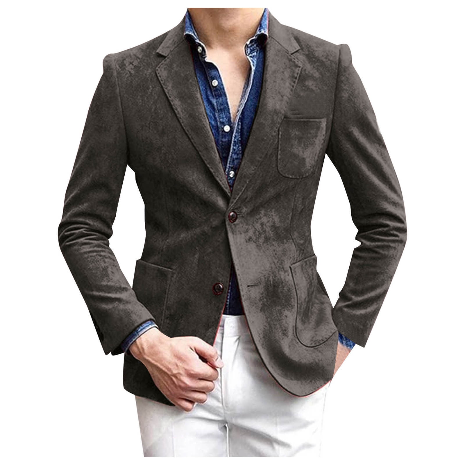 Zshosam Mens Casual Sport Coats Blazers Two Button Formal Lightweight ...