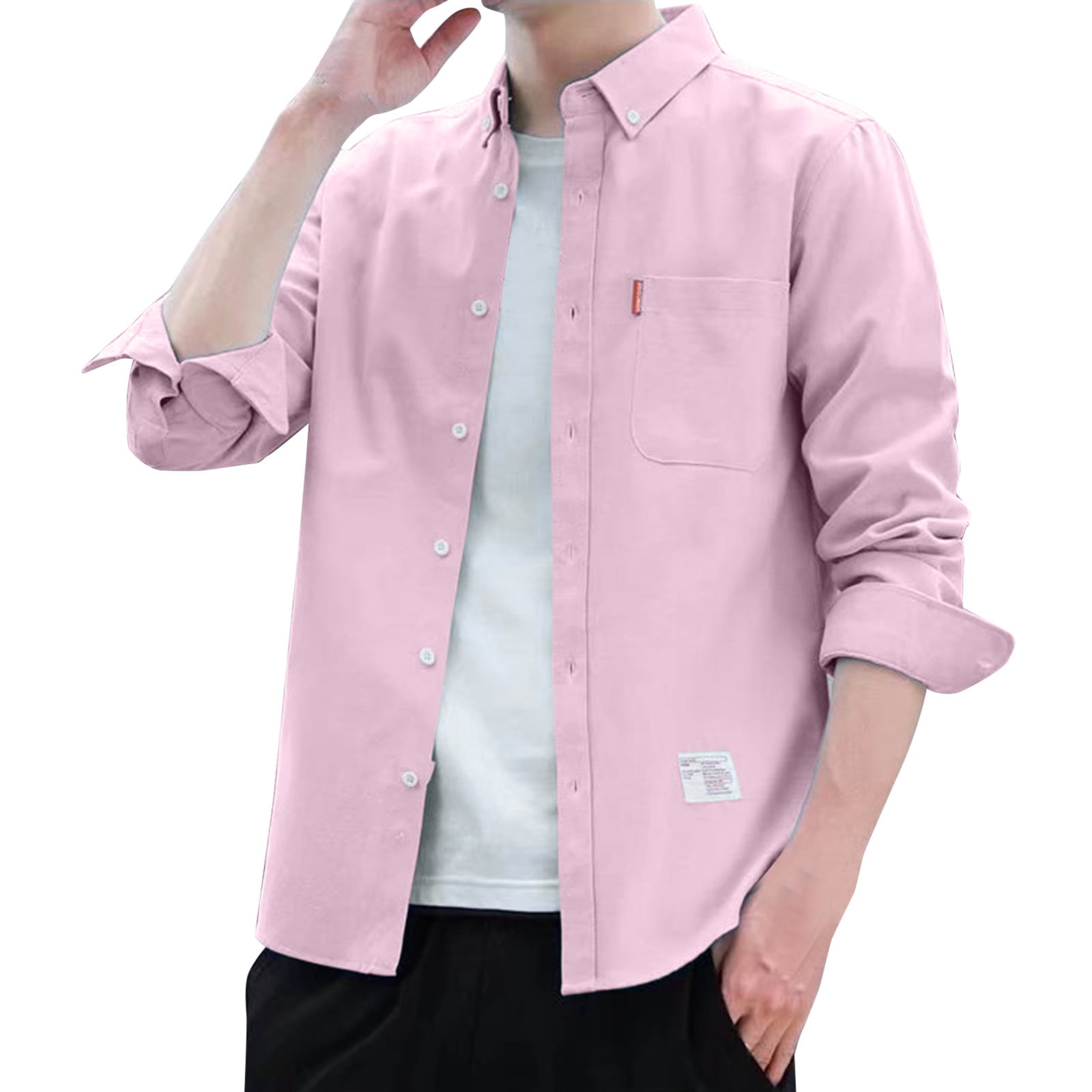Zshosam Mens Dress Shirts Long Sleeve Free Shirt Textured Business ...