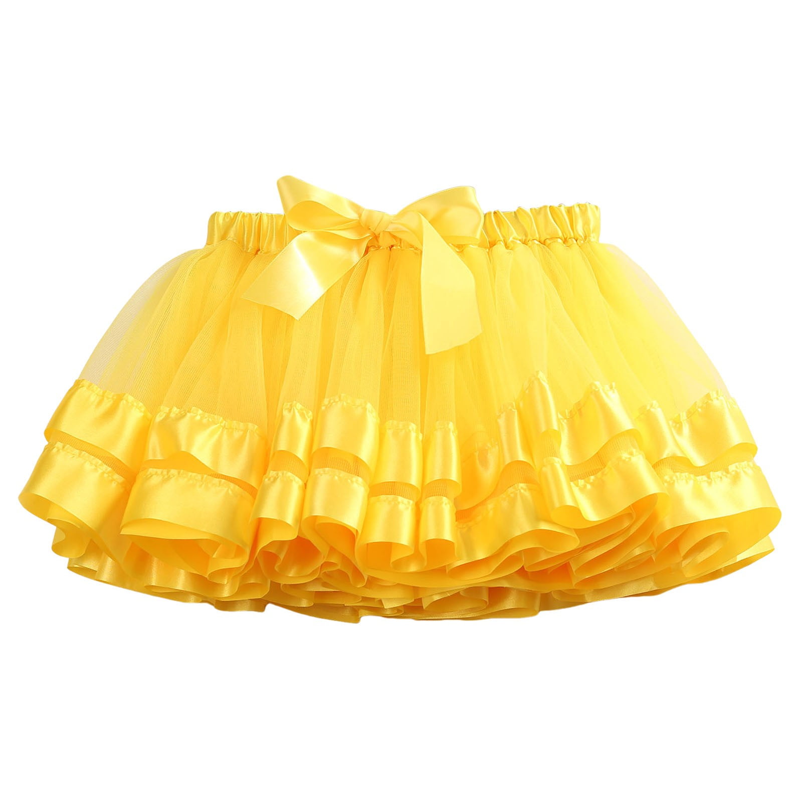 Zshosam Tulle Tutu Skirt for Girls Girl Ballet Tutu Skirt(Yellow,2-4 ...