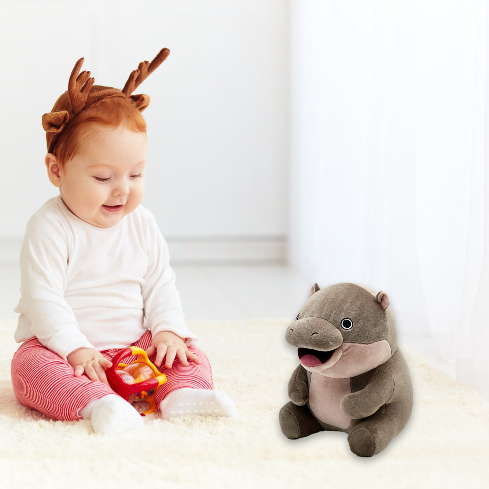 Zsyiiiiii Adorable Pygmy Hippo Stuffed 8200 Multiracial Soft Dolls ...