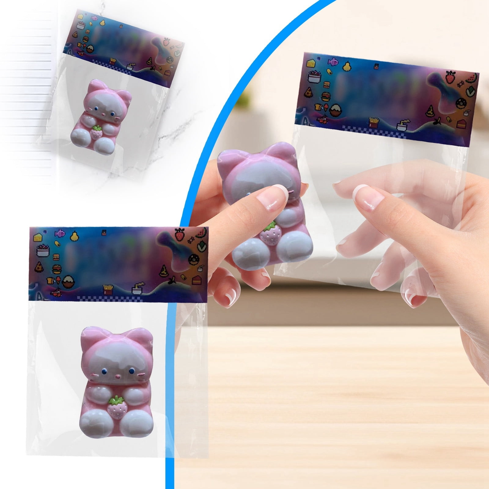 Zsyiiiiii Cat Toys Sencory Toys Animal Erasers Globes For Adults Sticky ...