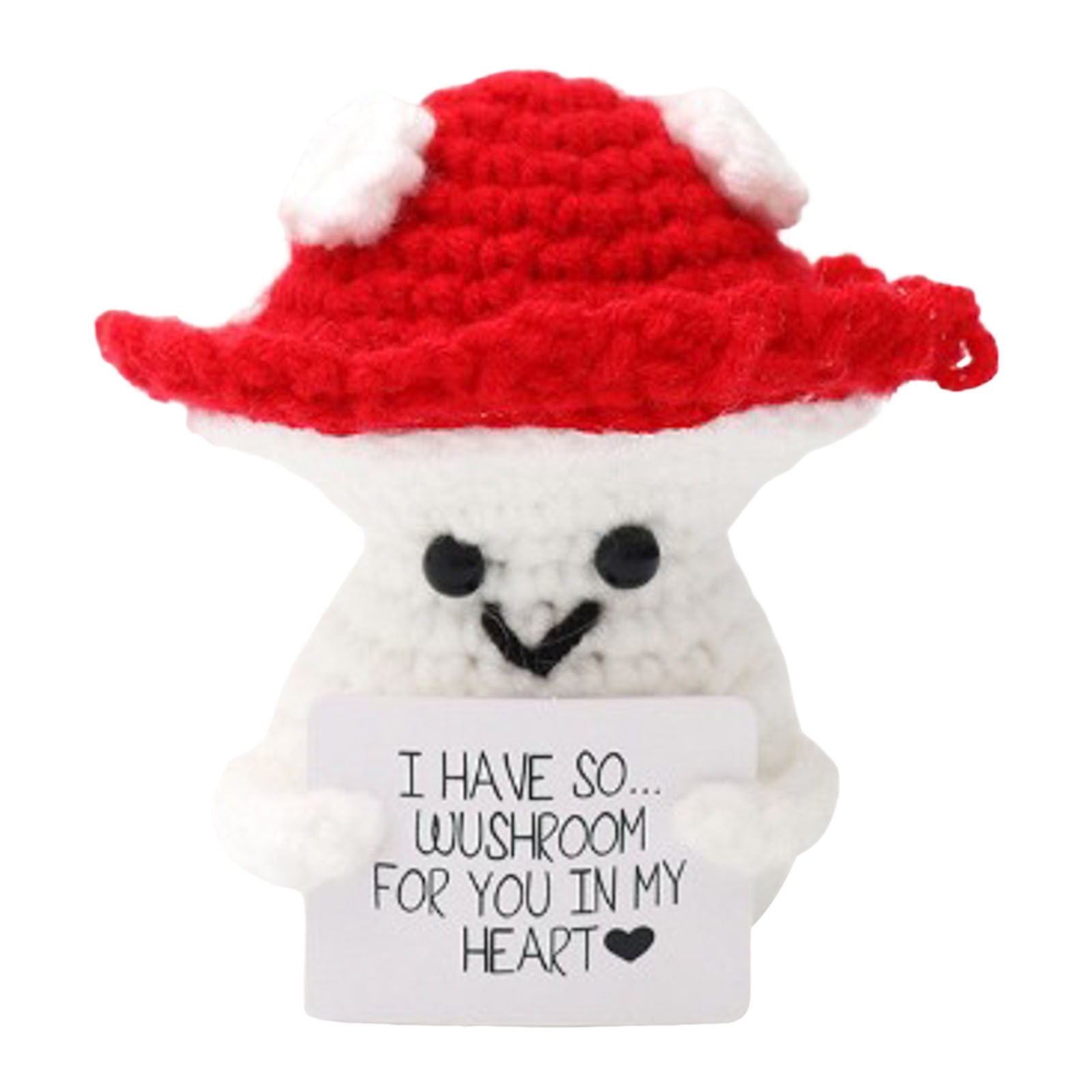 Zsyiiiiii Cute Emotional Support Knitted Wool Potato Doll With Motivational Card Block Crochet ...