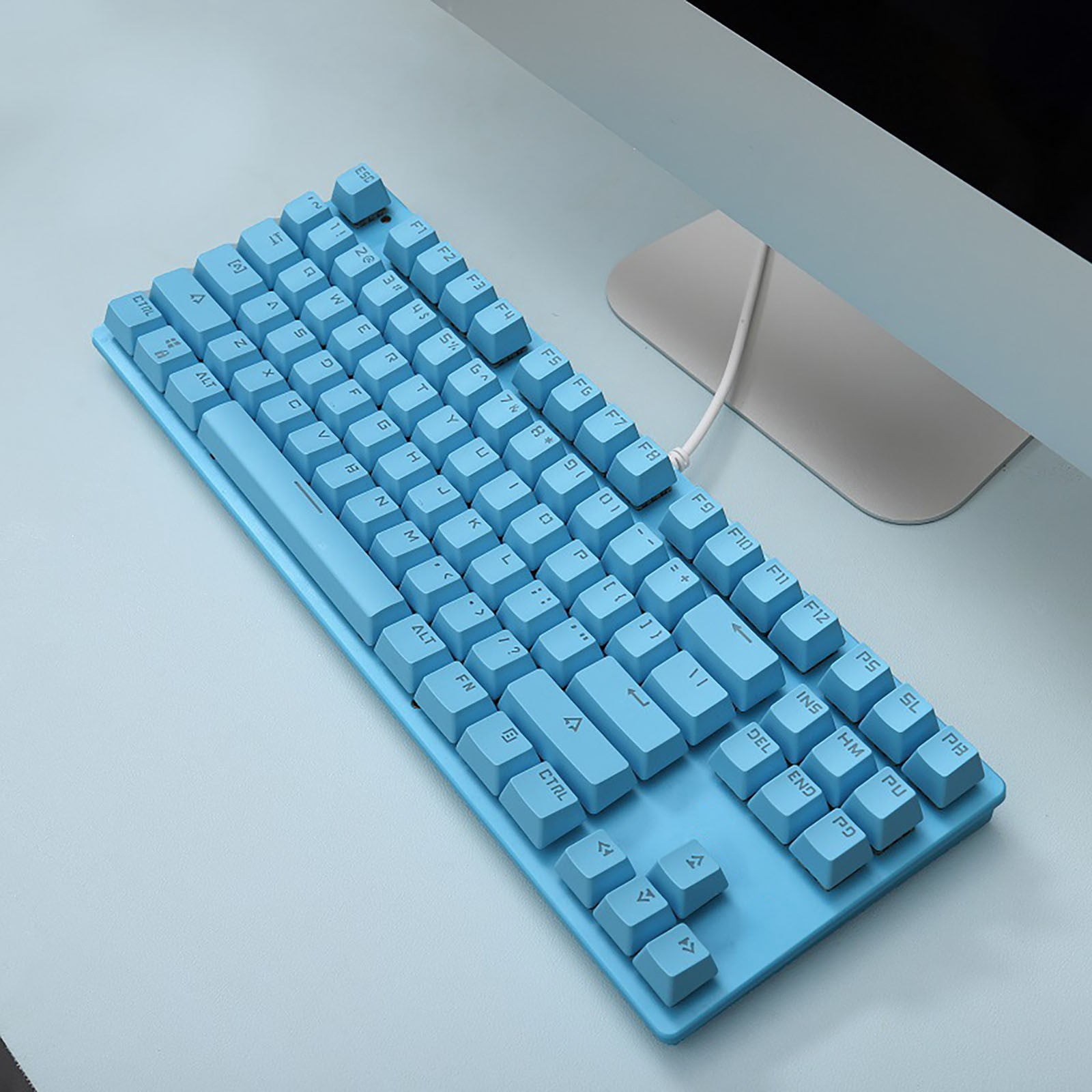 Zsyiiiiii Mechanical Keyboard With 87 Keys Blue Axis Pluggable Gaming ...