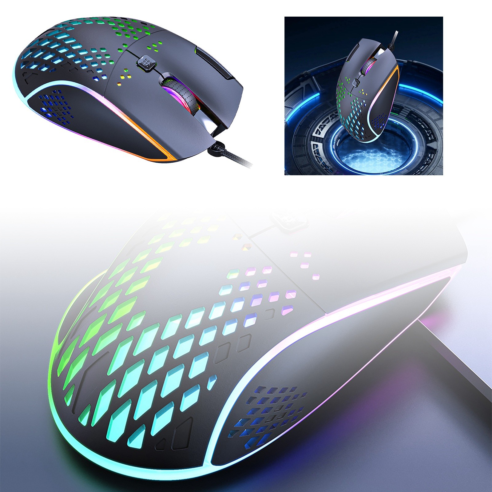 Zsyiiiiii Wired Gaming For Desktop And Laptop USB Optical With RBG ...