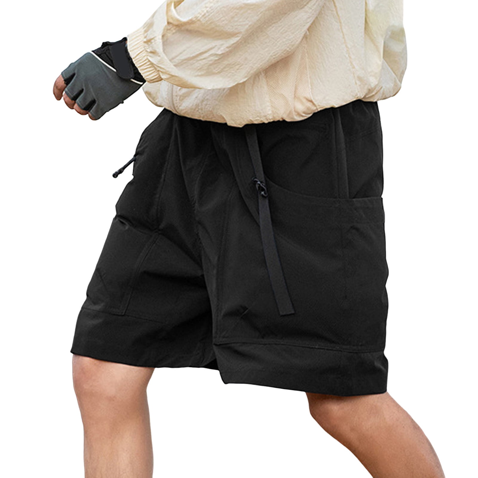Zszcpp High Waisted Shorts Men Including Storage Bag Storable Knee ...