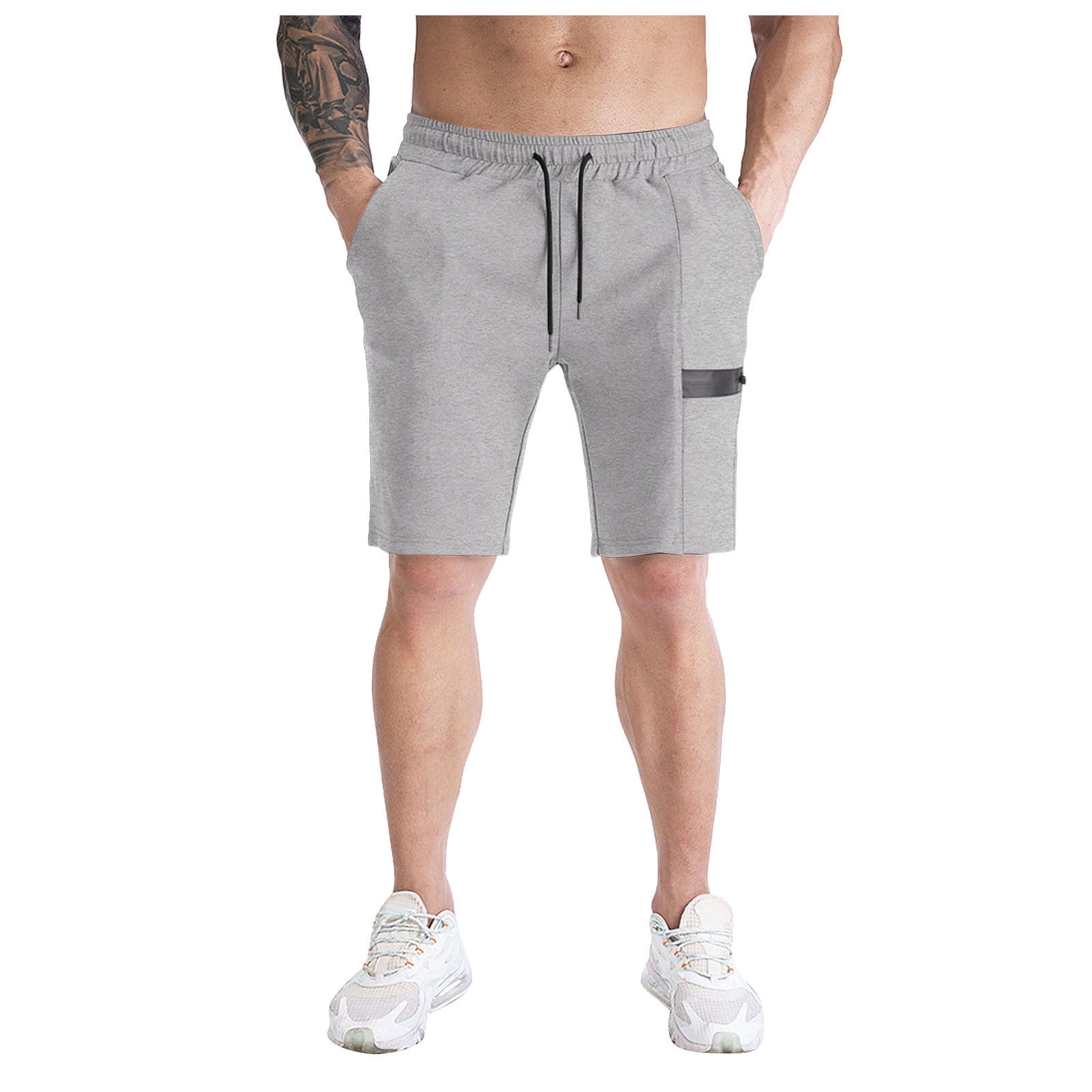 Zszcpp High Waisted Shorts Men Sports Recreation Thin Suitable Outdoor Fitness Solid Color ...