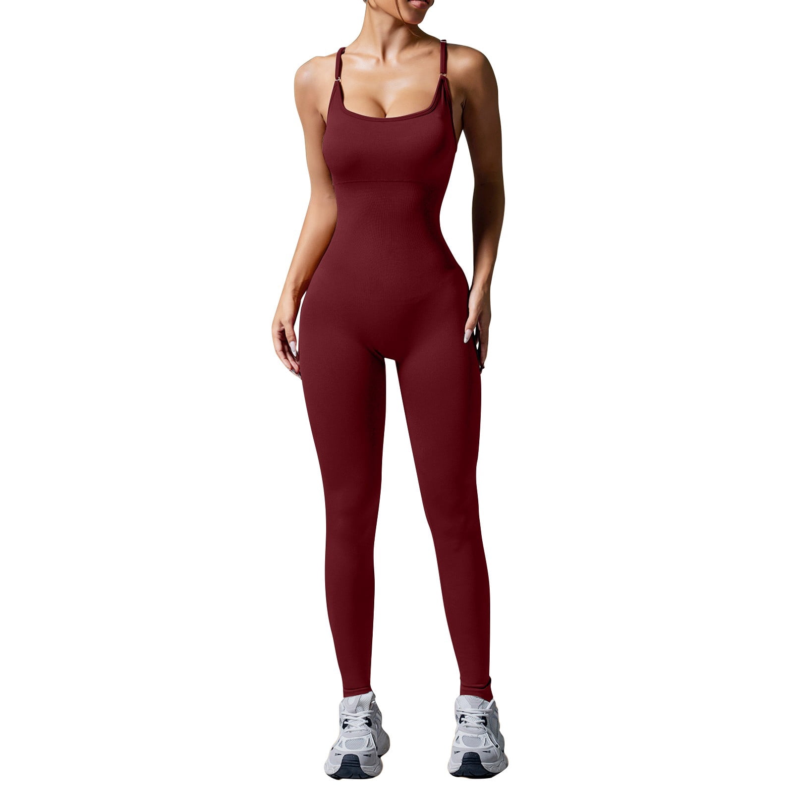 Zszcpp Jumpsuits For Women Casual Lift The Hips Pad Chest Sleeveelss ...