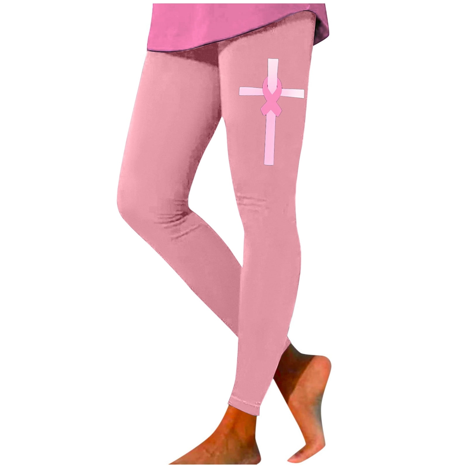 Zszcpp Leggings For Women Tummy Control Skinny Ribbon Print Exercise ...