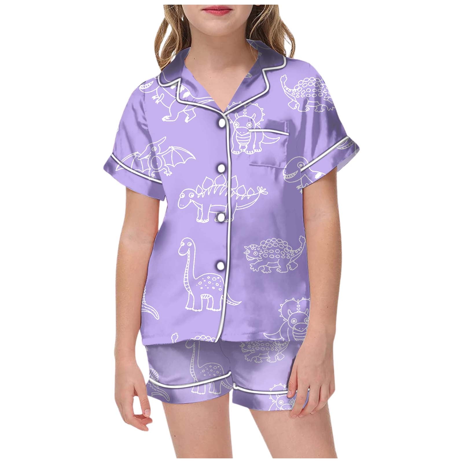 Zszcpp Little Girls Pajamas Sets Lounge Outfits Diy Hand Cartoon ...