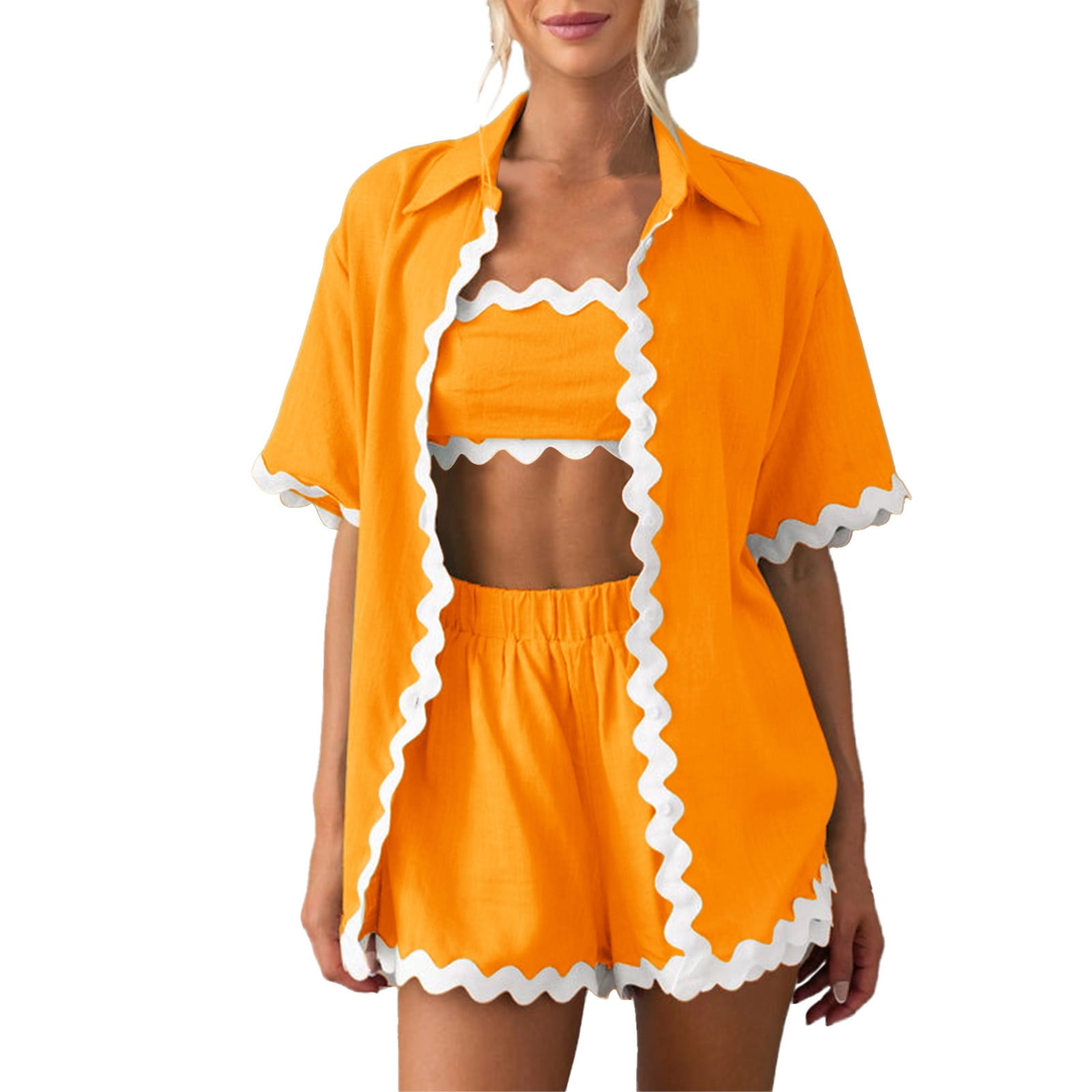 Zszcpp Shorts Set For Women Outfits Sets Regular Refreshing Minimalist ...